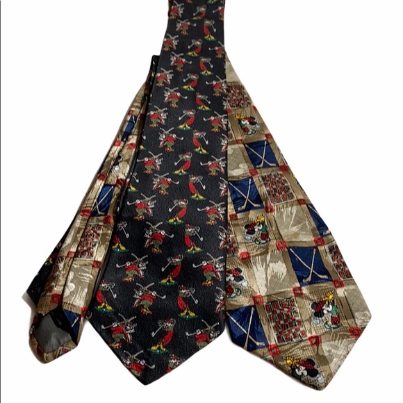 Disney | Accessories | Disneys Mickey Unlimited Golf Motif Ties | Poshmark